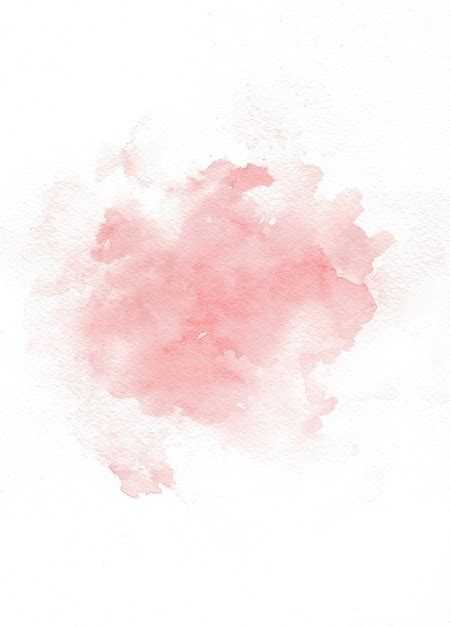 흰 종이 질감 배경에 핑크 추상 수채화 그림 프리미엄 사진