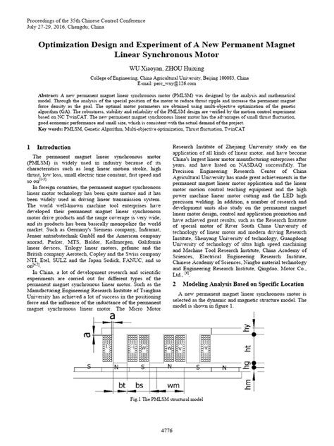 Optimization Design And Experiment Of A New Permanent Magnet Pdf
