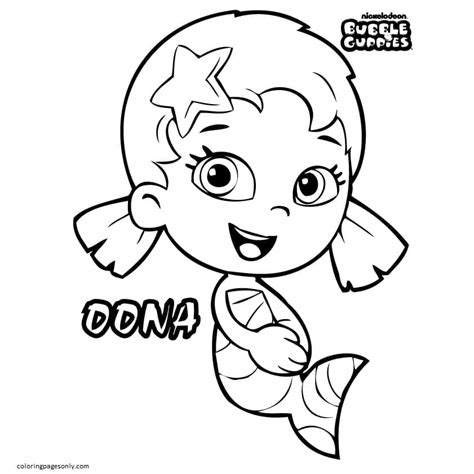 Bubble Guppies Coloring Pages Oona