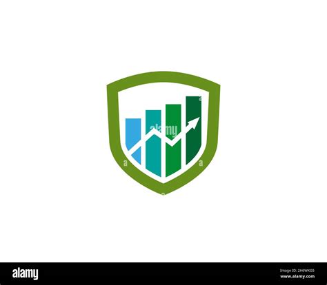 Creative Shield Statistic Chart Arrow Logo Design Vector Symbol Illustration Stock Vector Image