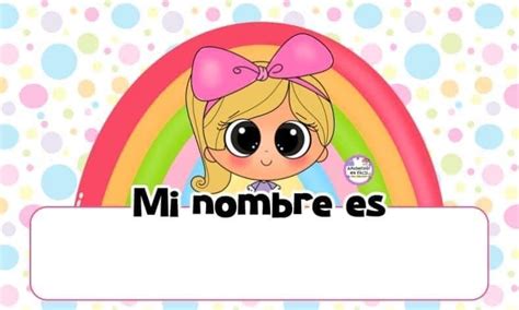 Gafete Niña Gafetes Para Imprimir Plantillas Para Gafetes Gafetes