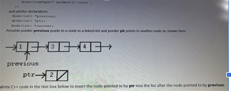 Solved Given The Node Class Template From The Textbook Chegg Com
