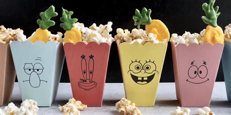 Spongebob Squarepants Popcorn Bar With Salty And Sweet Options Popcorner Reviews