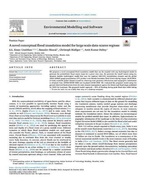 A Novel Conceptual Flood Inundation Model For Large Scale Data Scarse Regions Pdf