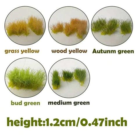 Hand Torn Grass Tufts Model Realistic Bush Clump Grass 12mm High Tufts