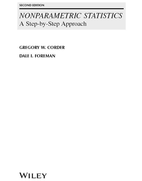 Title Page Nonparametric Statistics A Step By Step Approach 2nd Edition [book]
