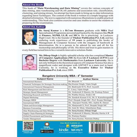Data Warehousing And Data Mining Bu Mba 4th Semester