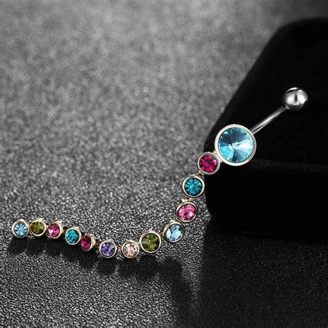 Summer Sex Body Jewelry Longer Rhinestone Belly Button Rings Piercing