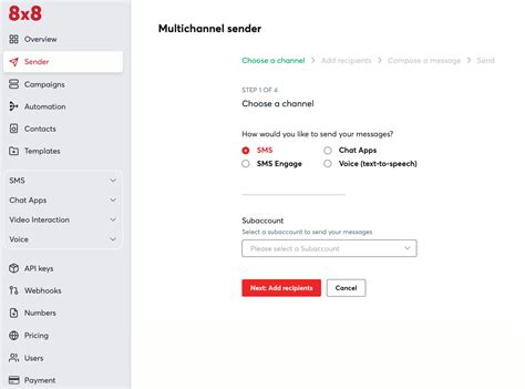 Sending SMS Using MCS
