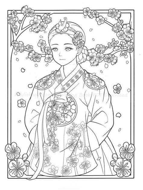 한국전통의복 한복 컬러링북 도안 🇰🇷색칠공부모음 네이버 블로그