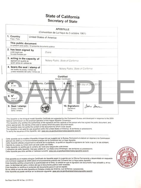 Apostille Form Pdf California Sacramento Apostille Application Tavsk