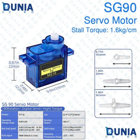 Sg90 9g Micro Servo Motor 16kgcm With Kit For Arduino Project And Rc Car Airplane Robot