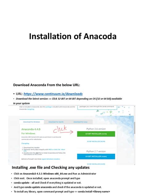 Anaconda Installation Pdf Python Programming Language Software Engineering