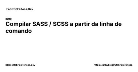 Compilar Sass Scss A Partir Da Linha De Comando