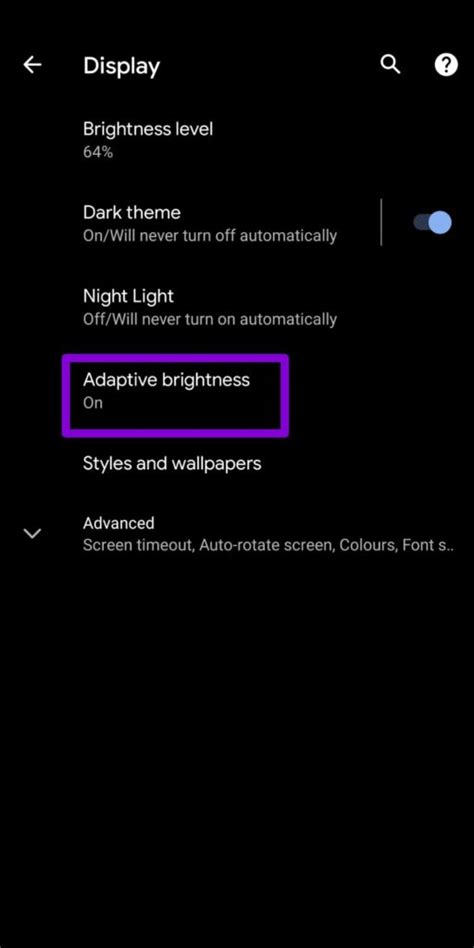 Top 6 Ways To Fix Adaptive Brightness Not Working On Android Guiding Tech