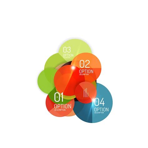 Premium Vector Overlapping Geometric Shapes Composition Vector Business Infographics Option Select