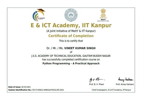 Vineet Kumar Singh On Linkedin Moocs Pythonprogramming Aktu