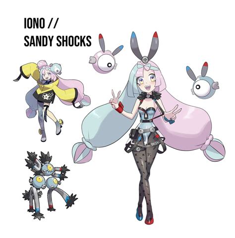 Iono And Sandy Shocks Pokemon And More Drawn By Rhymewithray Danbooru