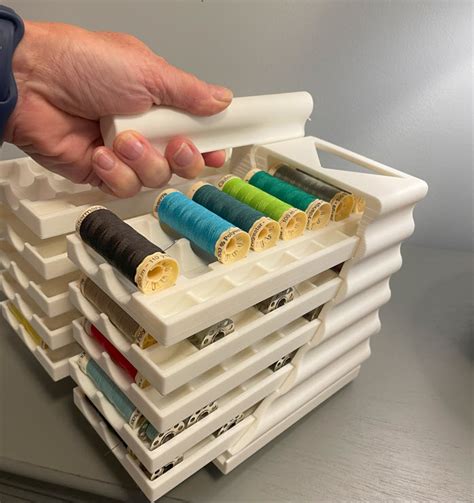 Duohandler For Sewing Thread And Bobbin Roll Holder Rack By Ghislain Download Free Stl Model