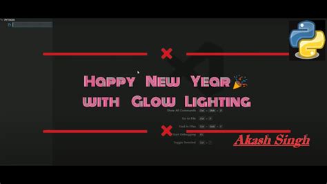 Happy New Year 🎇 2021 With Glow Lighting In Python Youtube