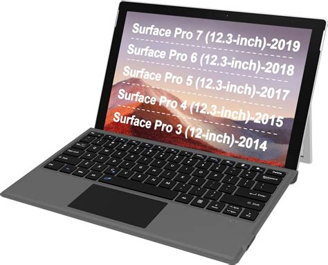 Arteck Microsoft Surface Pro Type Cover Ultra Slim Portable Bluetooth