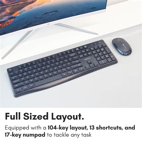 Mua Macally Wireless Keyboard 2 4 Computer Keyboard Full Size Keyboard Wireless Quiet Keys