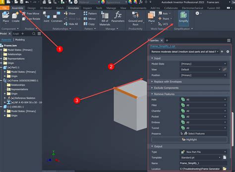 how to simplify a complex assembly to give externally and improve the