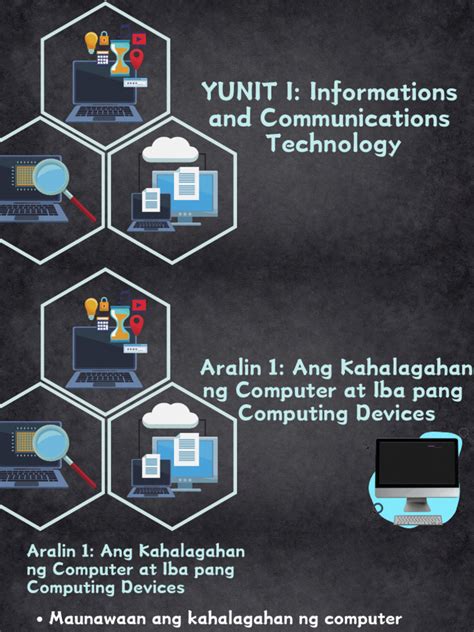 Epp 4 Aralin 1 Ang Kahalagahan Ng Computer At Iba Pang Computing Devices Pdf