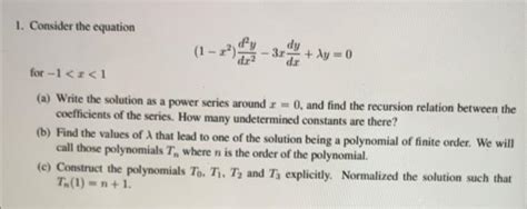 Solved Consider The Equation For Chegg Com