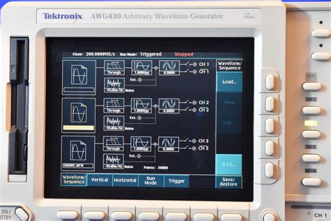 Tektronix AWG430 Arbitrary Waveform Generator 200 MS S 3CH OPTION 01 Silicon Valley Test