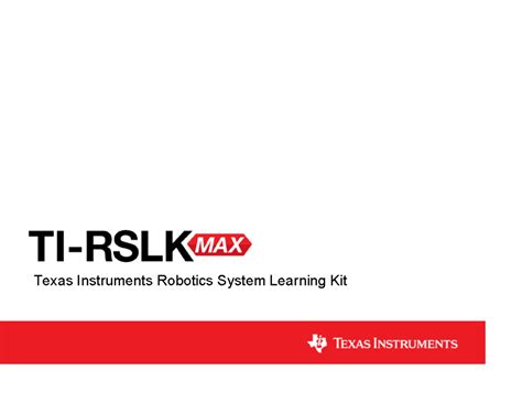Sekp163 NIL Texas Instruments Robotics System Learning Kit 2 TI RSLK To TI RSLK MAX Change