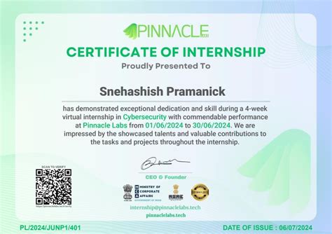 Snehashish Pramanick On Linkedin Cybersecurity Internshipcompletion