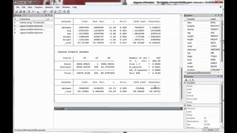 Fitting A Simple Or Multiple Linear Regression Model In Stata Youtube