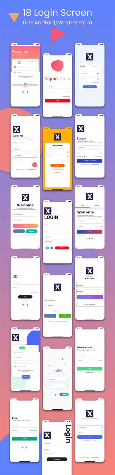 Flutter Login Ui Kit Template In Flutter Flutter Code Market