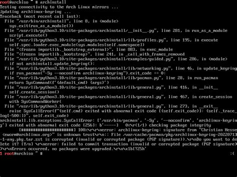 Issue Running Archinstall · Issue 1389 · Archlinuxarchinstall · Github