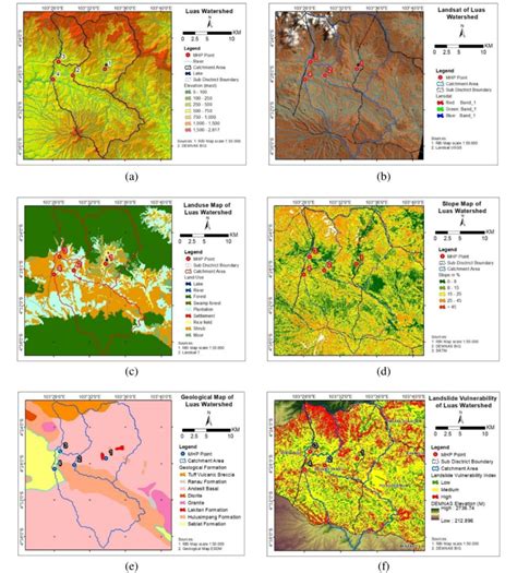 Thematic Map Of Luas Watershed A Srtm Satellite Data B Landsat 8 Download Scientific