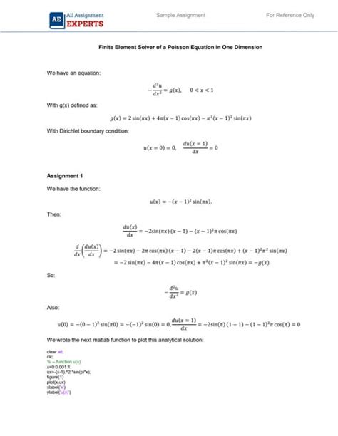Matlab Sample Assignment Solution Pdf
