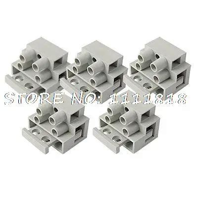 Pcs Pole Mm Pitch X Mm Fuse Terminal Block Gray In Terminal Blocks From Home Improvement