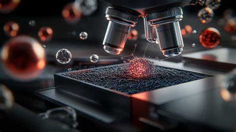 Exploring Nanomaterials Microscopic View Laboratory Environment Scientific Image Intricate