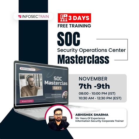 Hurry We Are Live With Abhishek Topic “𝐒𝐞𝐜𝐮𝐫𝐢𝐭𝐲 𝐎𝐩𝐞𝐫𝐚𝐭𝐢𝐨𝐧𝐬 𝐂𝐞𝐧𝐭𝐞𝐫 𝐒𝐎𝐂 𝐌𝐚𝐬𝐭𝐞𝐫𝐜𝐥𝐚𝐬𝐬” 📅 𝐃𝐚𝐭𝐞