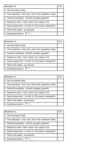 English Ks2 Explanation Text Checklist Teaching Resources