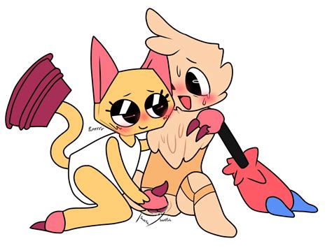 Rule 34 1boy 1girls Blush Blush Lines Brother And Sister Cartoony Cat