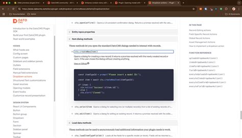 plugin opening modal with new record form inside feature requests