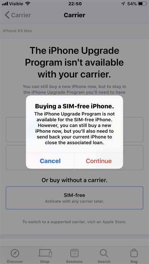 Cant Upgrade Thru Iphone Upgrade Program With Visible Rvisible
