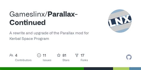 Github Gameslinxparallax Continued A Rewrite And Upgrade Of The Parallax Mod For Kerbal
