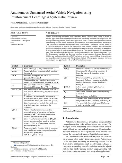 Rl For Uva Navigation Pdf