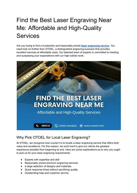 PPT Find The Best Laser Engraving Near Me Affordable And High Quality Services Docx