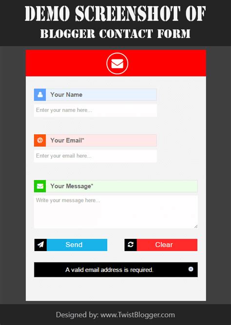 Add Contact Form To Blogger Pages Responsive And Pro Version Twistblogg Premium Blogger