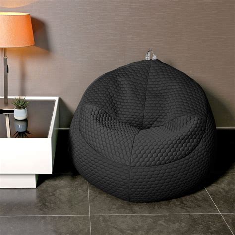 Puff Happers Space Morgan Negro Sillón Con Relleno Incluido