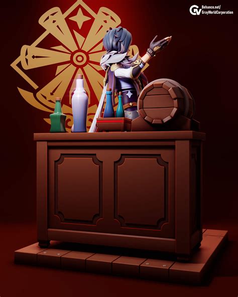 Kaeya Genshin Impact D Model By Gray World Corporation